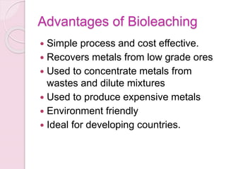 Bioleaching | PPTX