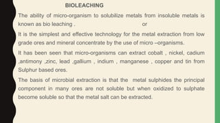Bioleaching | PPTX