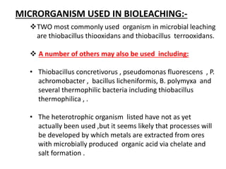 Bioleaching | PPTX