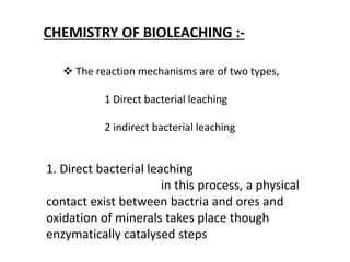 Bioleaching | PPTX