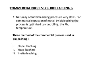 Bioleaching | PPTX