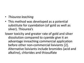 Bioleaching gold recovery | PPTX