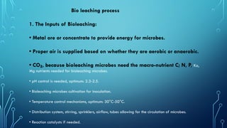 Bioleaching Process -Marine Microbiology | PPTX