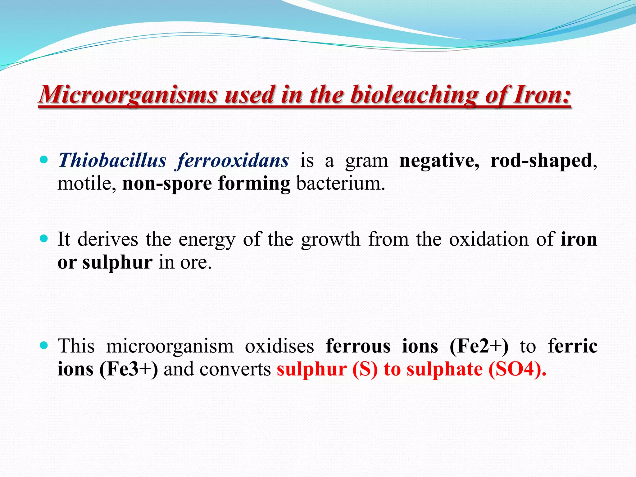 Bioleaching of copper, gold and uranium | PPTX