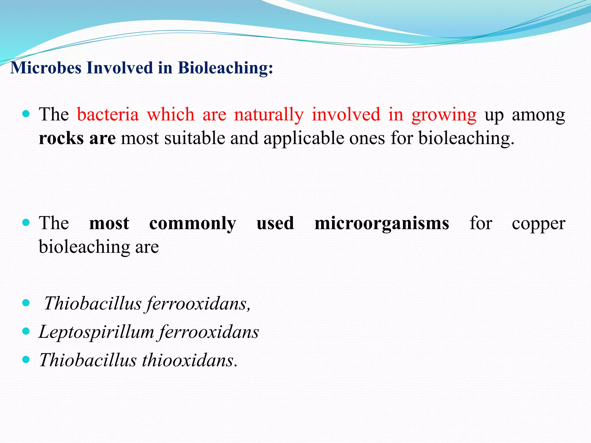 Bioleaching of copper, gold and uranium | PPTX