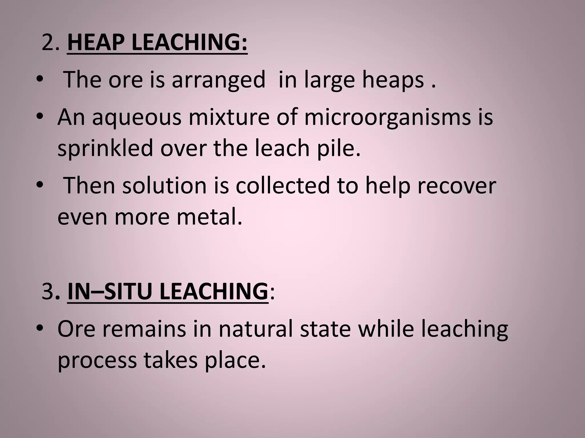 Bioleaching of iron, copper, gold. uranium | PPTX