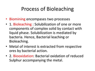Bio leaching or biomining | PPTX