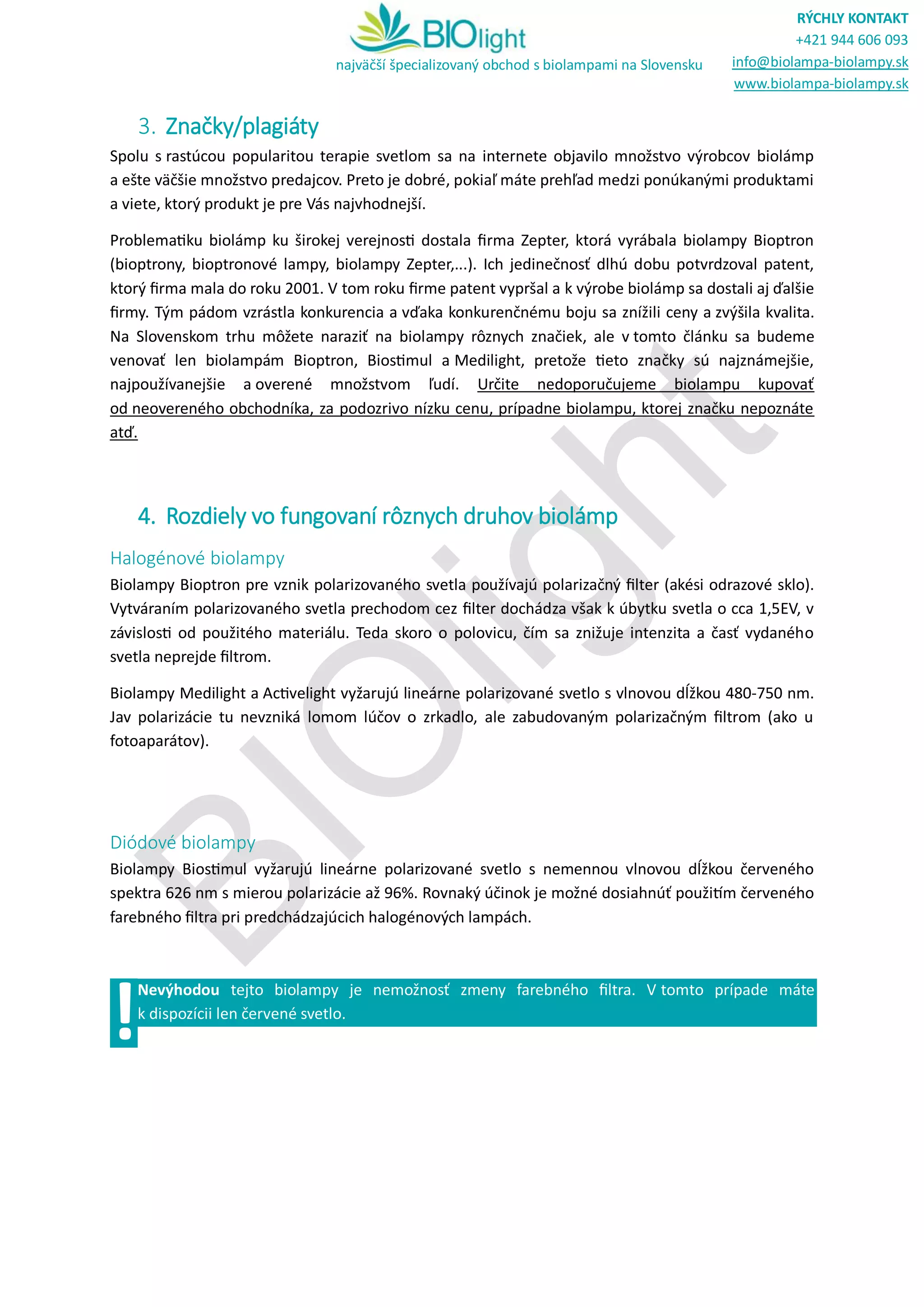 Biolight biolampy bioptron biostimul medilight | PDF