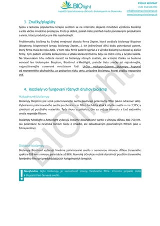 Biolight biolampy bioptron biostimul medilight | PDF