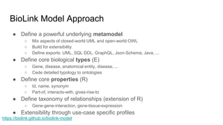 Introduction to the BioLink datamodel | PPTX