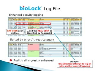 Protect SAP data with fingerprint recognition software | PPT