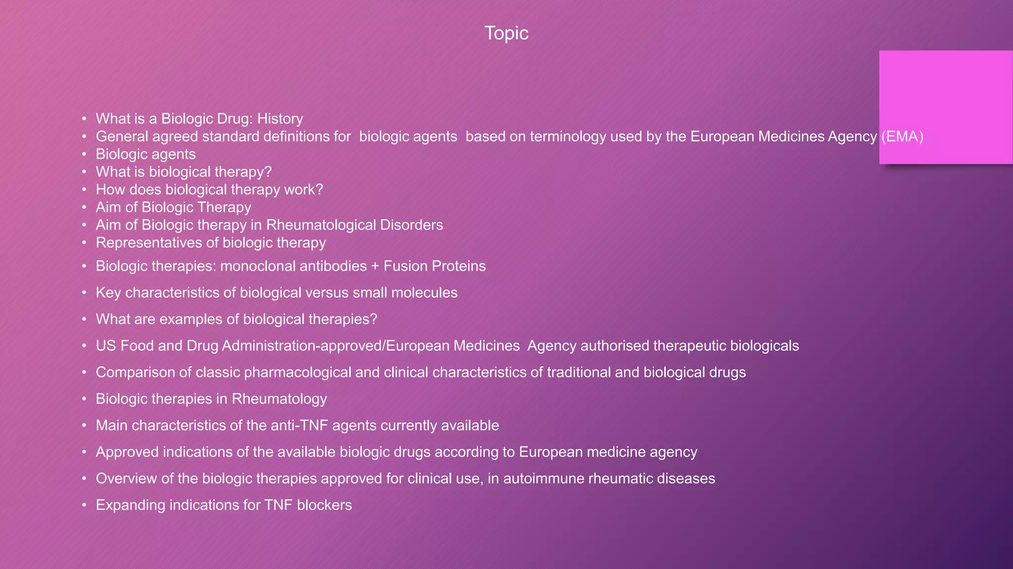 Biologcals basics and their uses in rheumatological disorders ppt | PPT