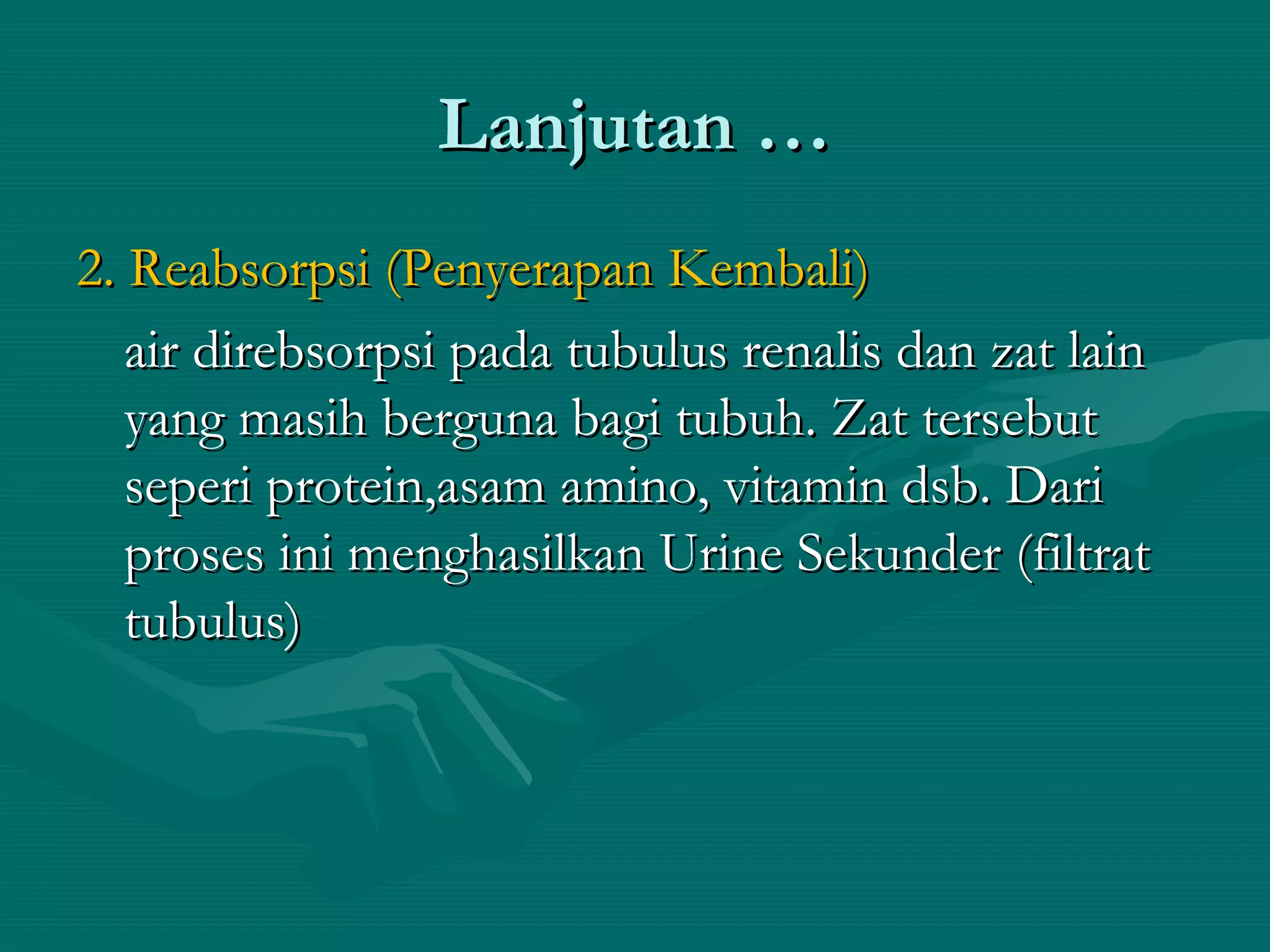 Biologi sistem ekskresi pada ginjal | PPT