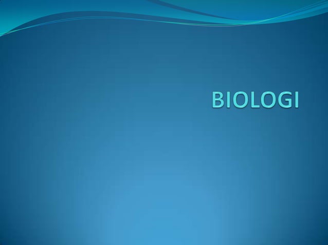 Biologi 1 | PPTX