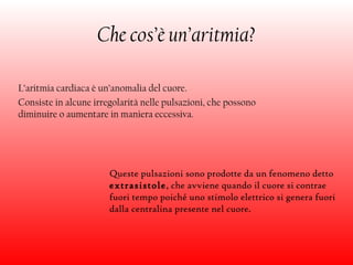 Biologia, 2012, le aritmie cardiache, nadia c., 3 liceo scienze soc | PPT