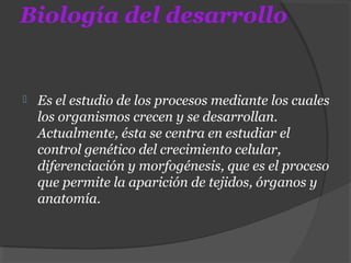 Biologia Del Desarrollo