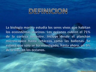 Biologia marina | PPT