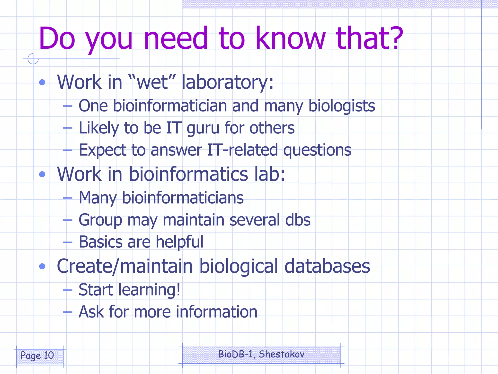 Biological Database Systems Ppt Databases Computer Software And