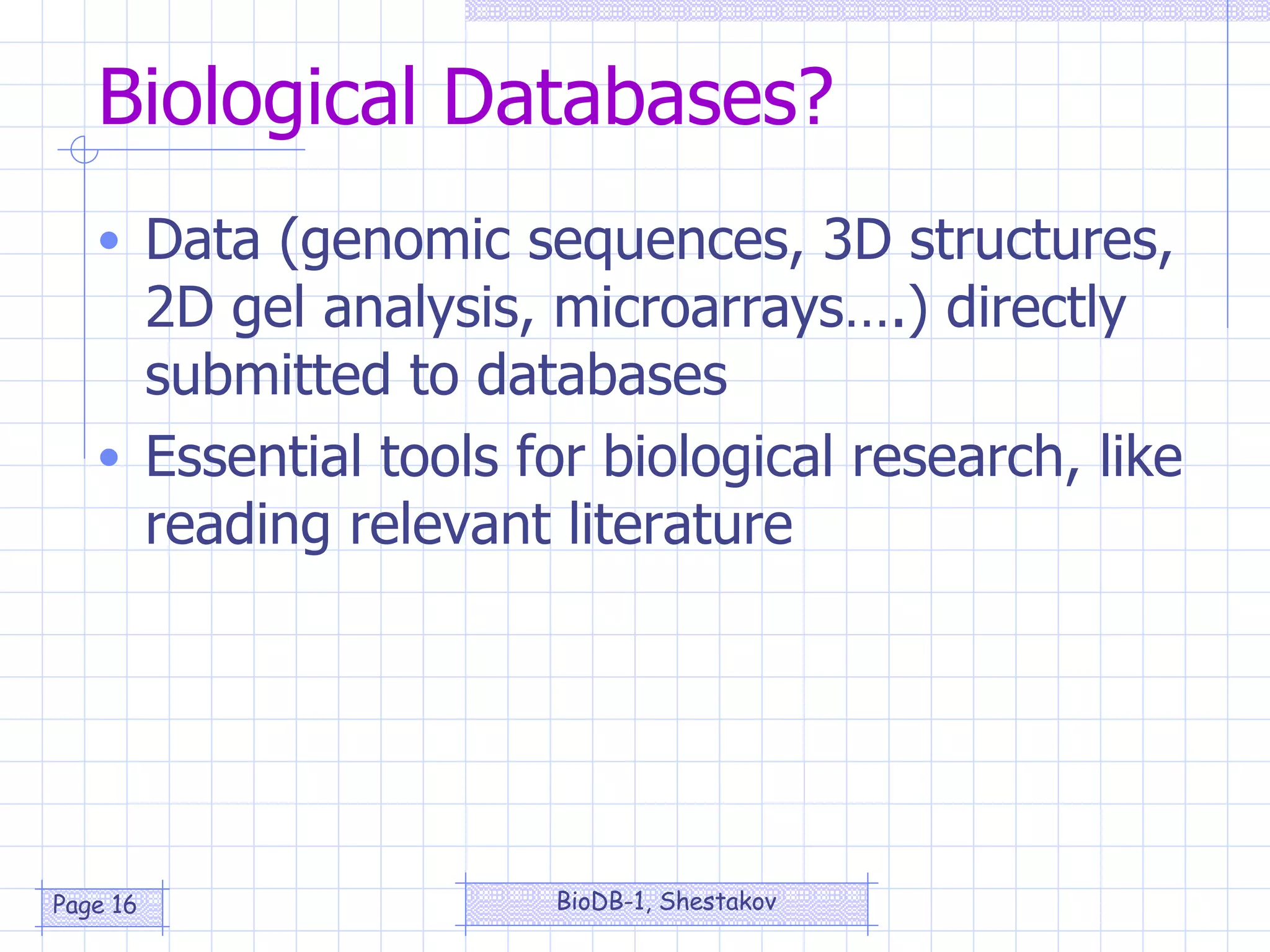Biological Database Systems Ppt Databases Computer Software And Applications