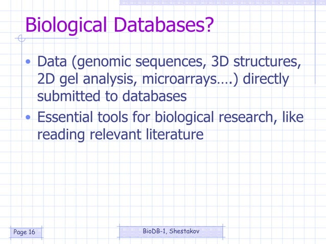 Biological Database Systems | PPT | Databases | Computer Software and ...