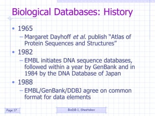 Biological Database Systems | PPT | Databases | Computer Software and ...