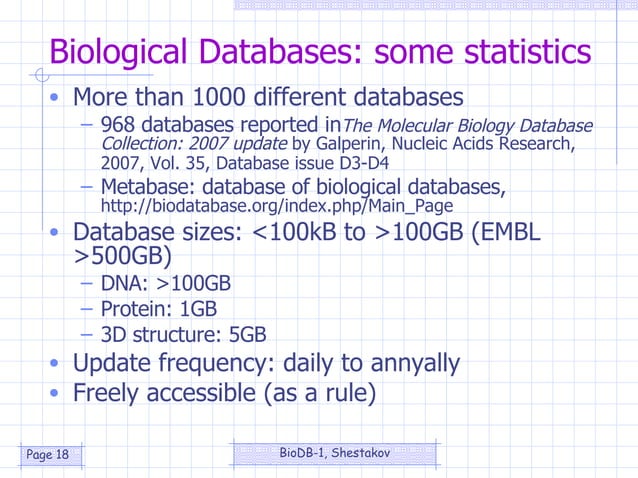 Biological Database Systems | PPT | Databases | Computer Software and Applications
