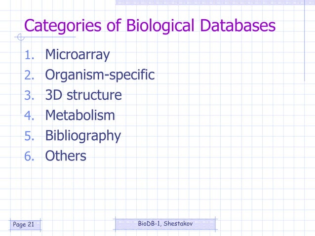 Biological Database Systems | PPT | Databases | Computer Software and ...