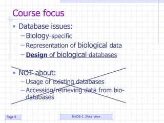 Biological Database Systems | PPT | Databases | Computer Software and ...