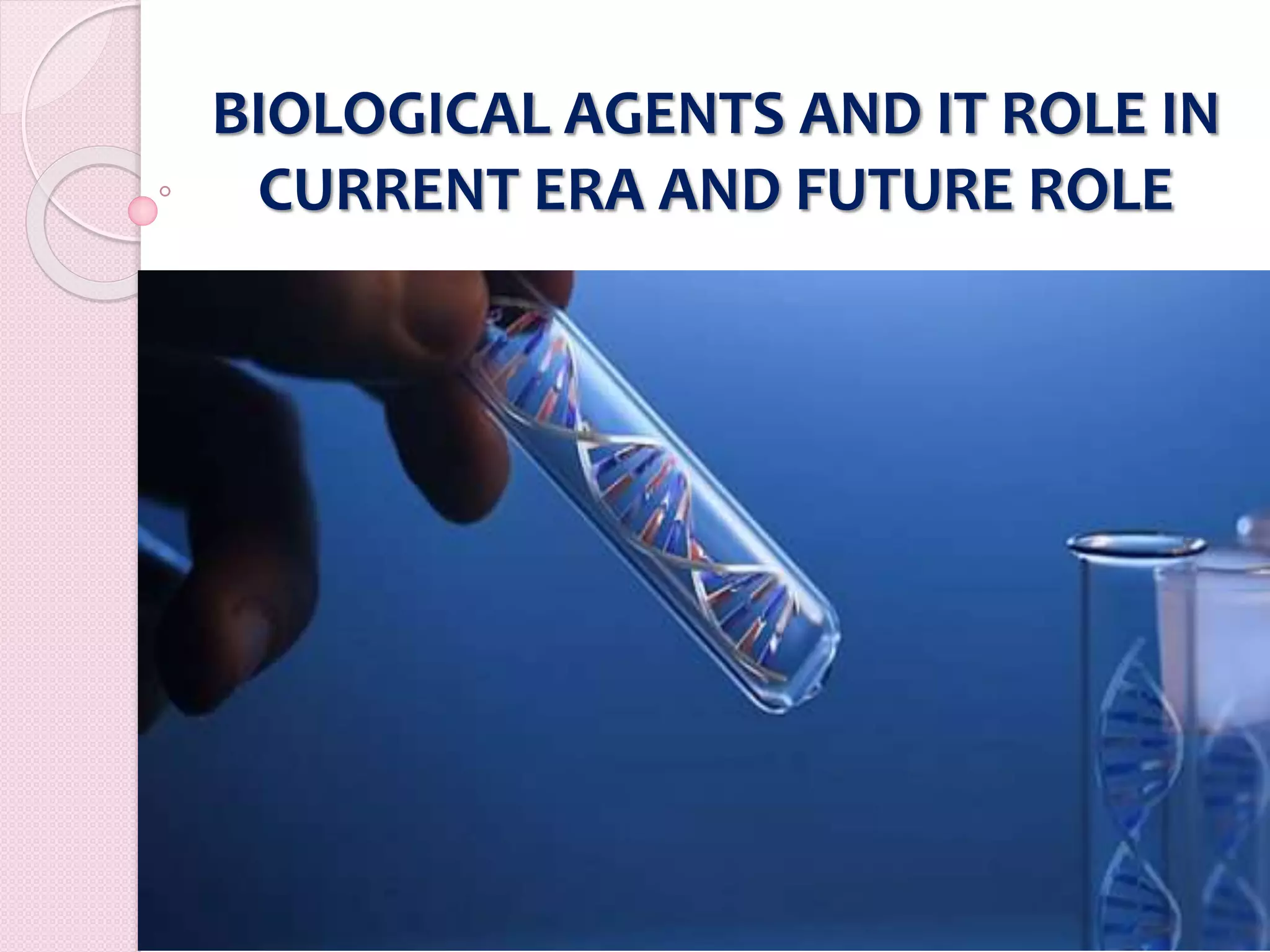 Biological agents and it role in current era and future role | PPTX