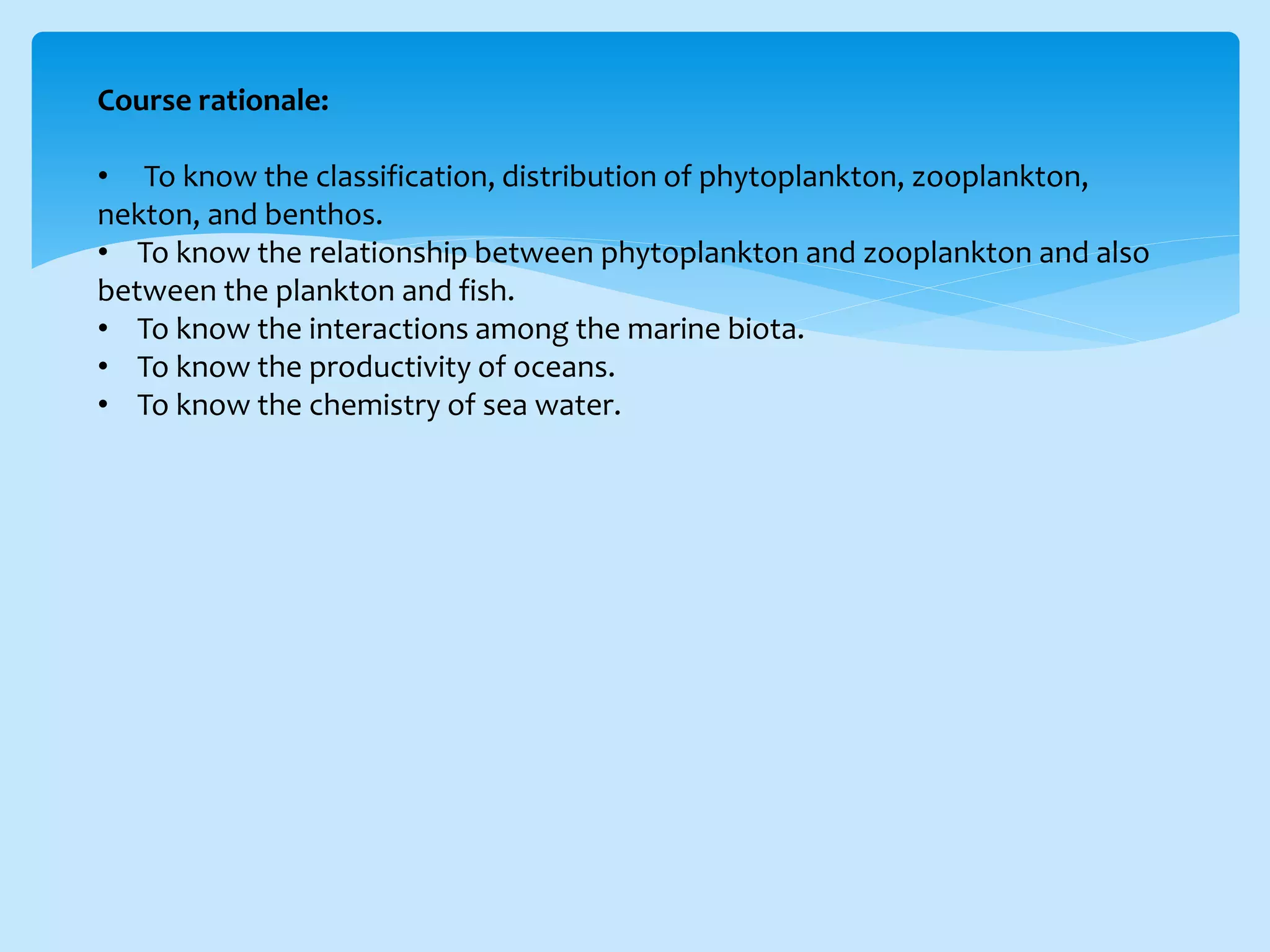 Biological and chemical oceanography | PPT