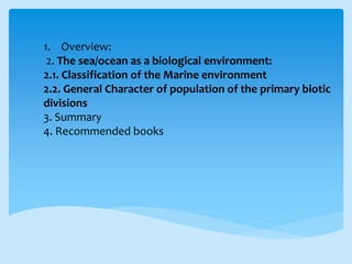 Biological and chemical oceanography | PPTX