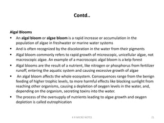BIOLOGICAL AND ECONOMICAL IMPORTANCE OF ALGAE K R.pptx