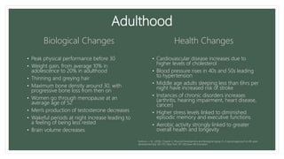 Biological and health changes presentation | PPT