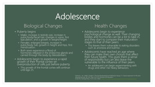 Biological and health changes presentation | PPTX
