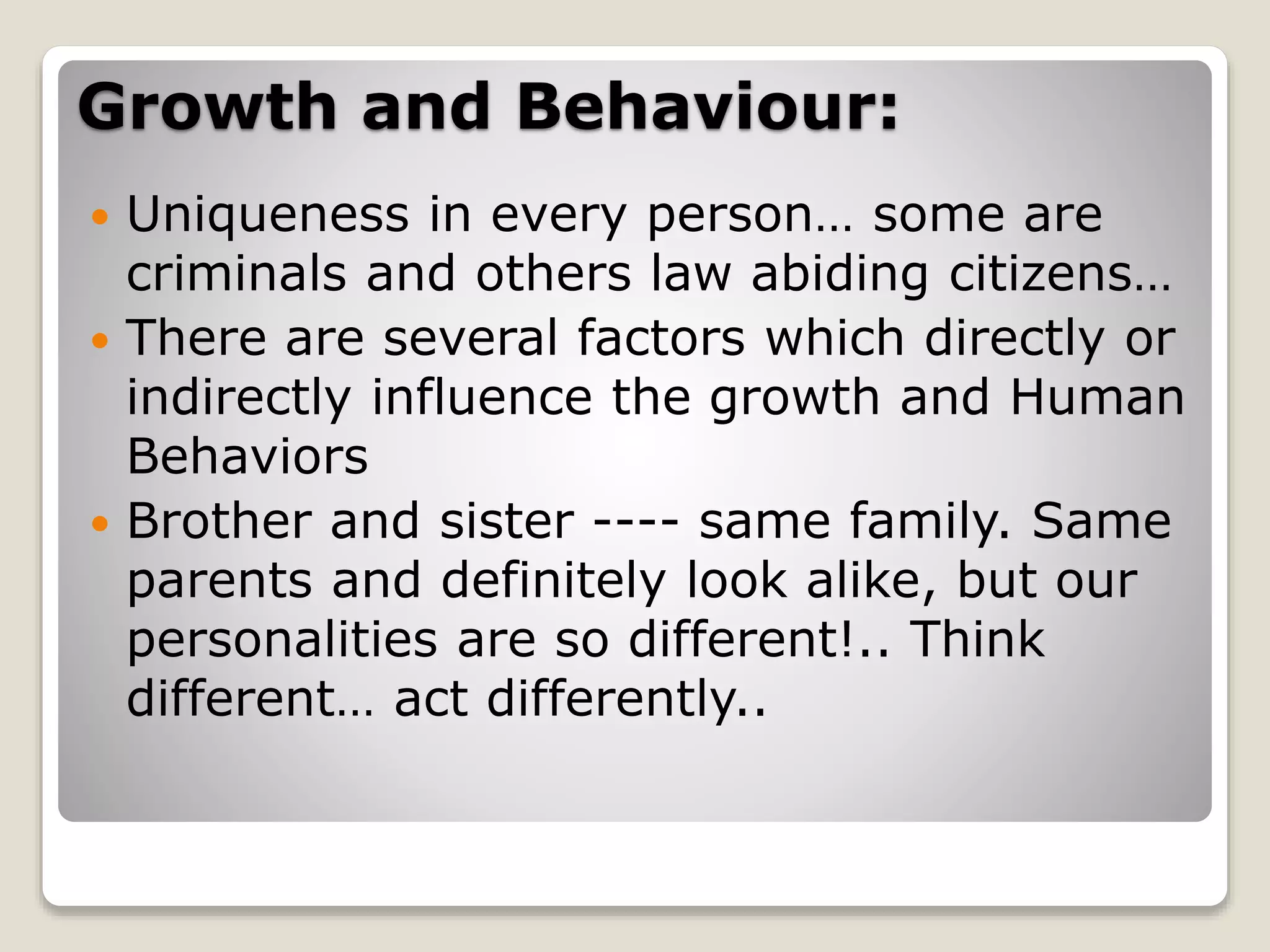 Biological and social influences on human growth and | PPTX