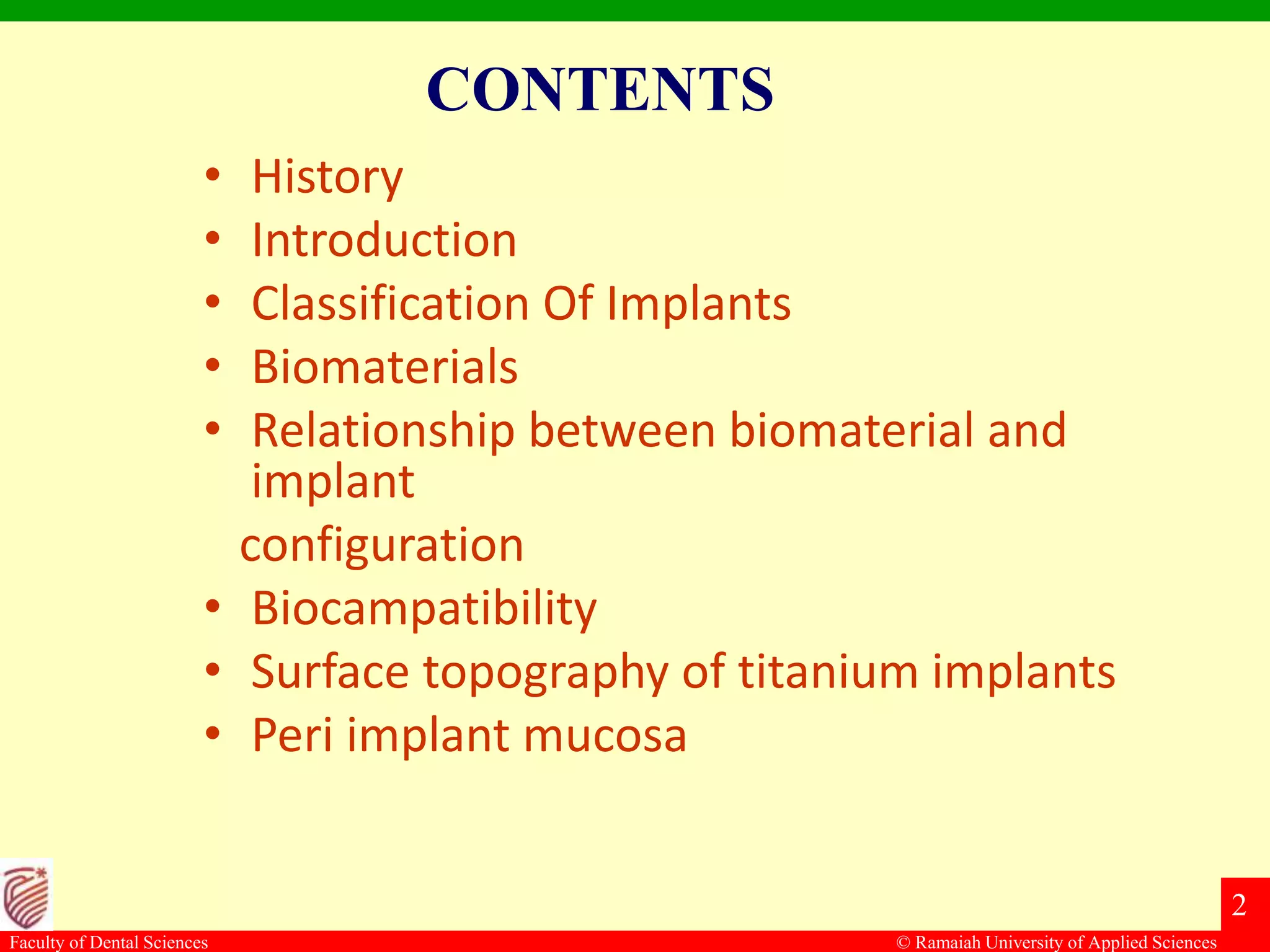 Biological aspect of implant | PPT