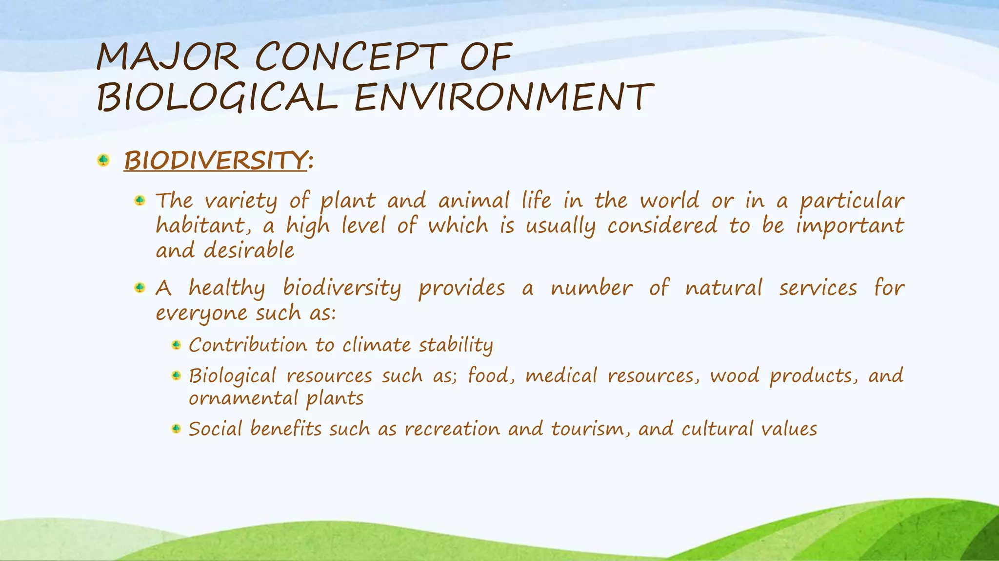 Biological aspects of Environment | PPTX