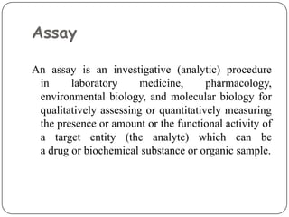 Biological Assay | PPT