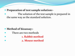 Biological assay, drug assay, Bioassay of Insulin | PPTX