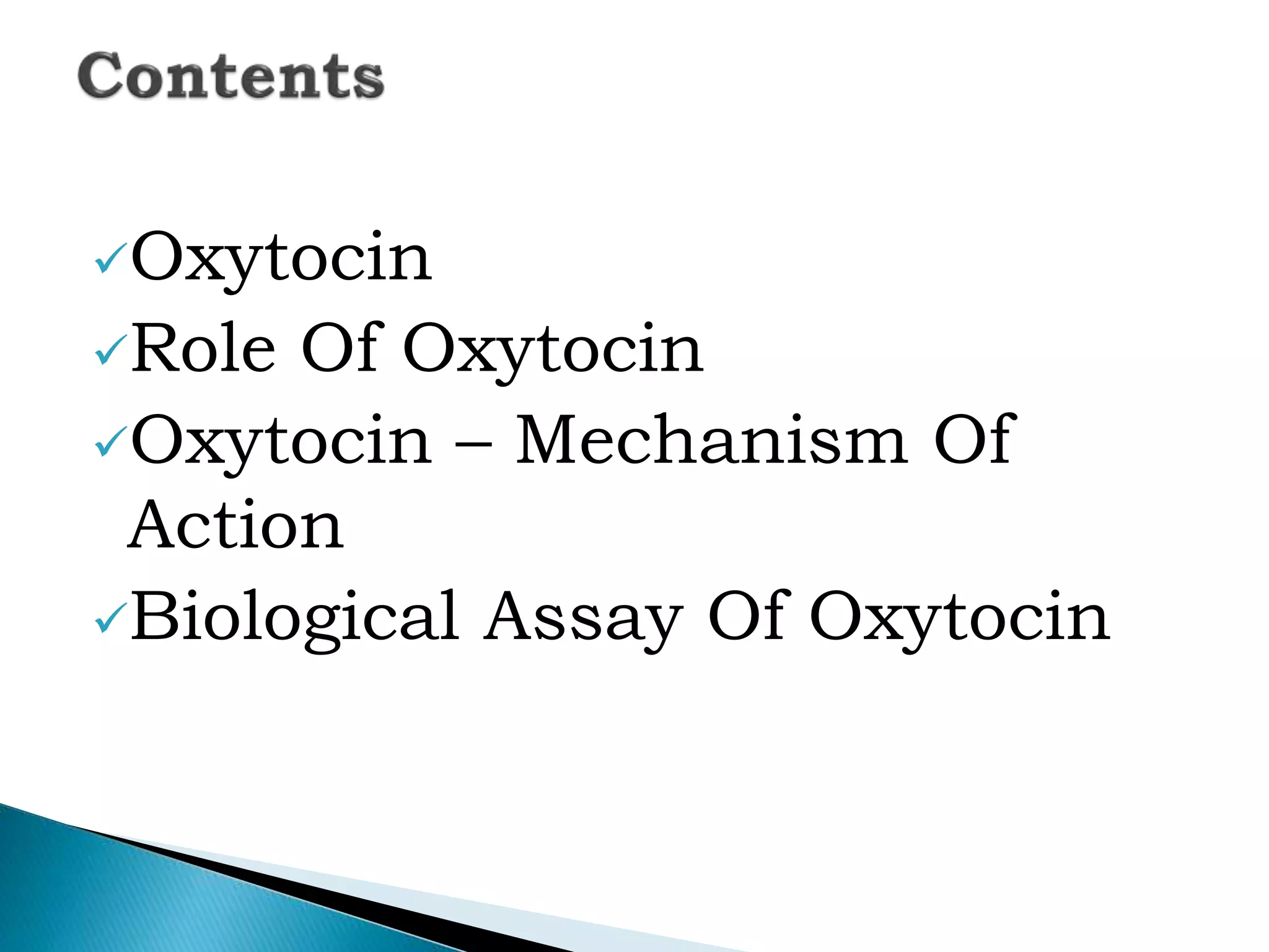 Biological assay of oxytocin | PPTX | Lung and Respiratory Health ...