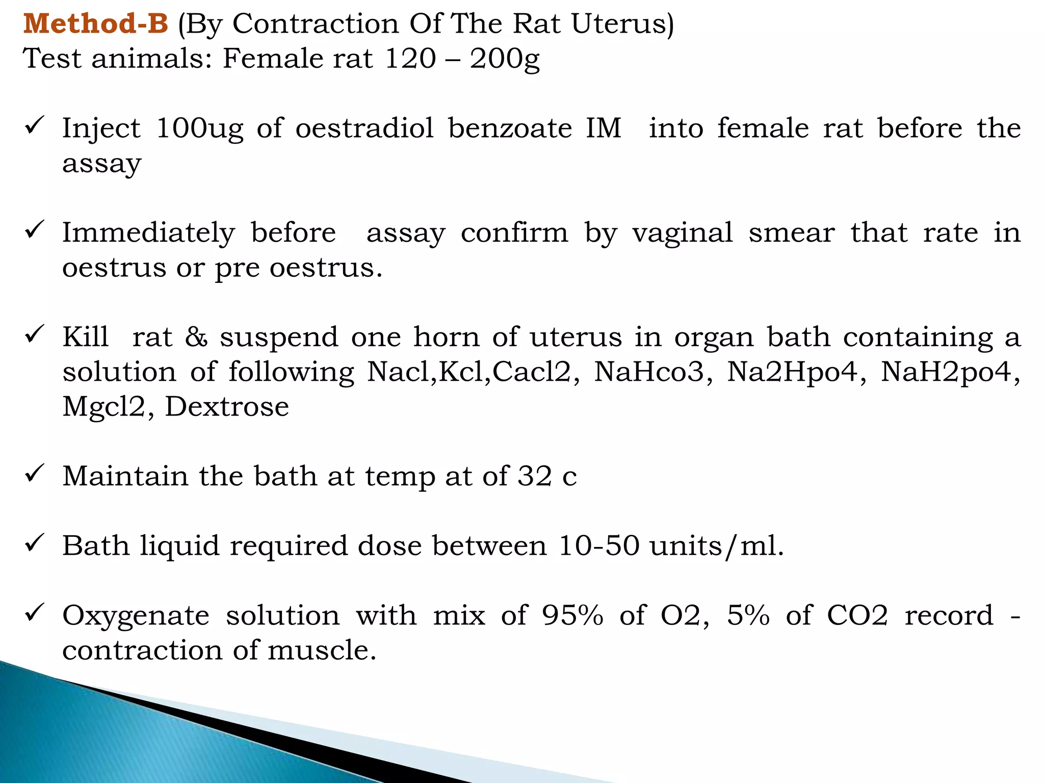 Biological assay of oxytocin | PPTX