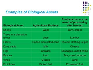 Biological Assets and agricultural aasset | PPT