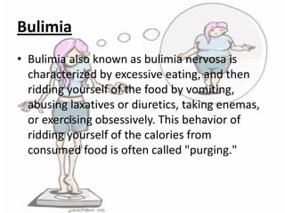 Biological basis in eating disorders | PPT