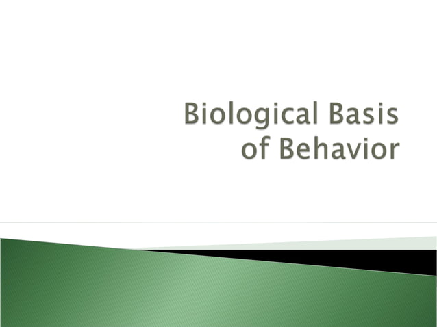 Biological basis of behavior (new) | PPT