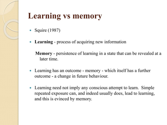Biological basis of memory | PPTX