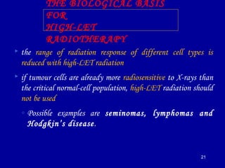 Biological basis of proton and high let beam | PPT