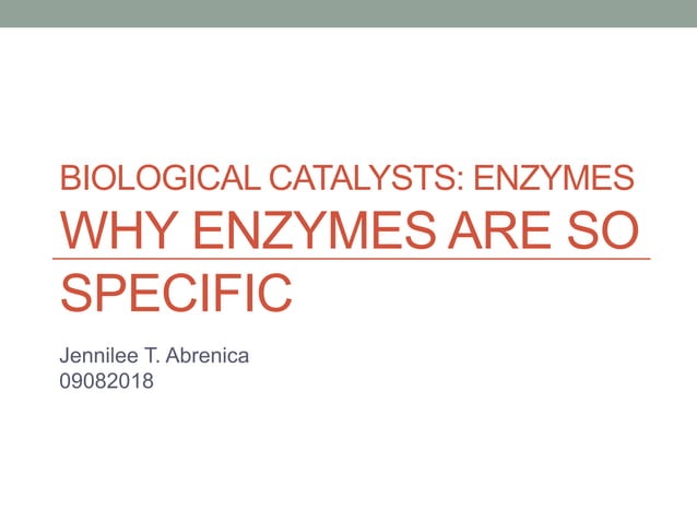 Biological Catalysts: Enzymes | PPTX | Chemistry | Science
