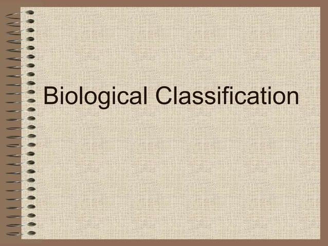 Biological classification | PPT