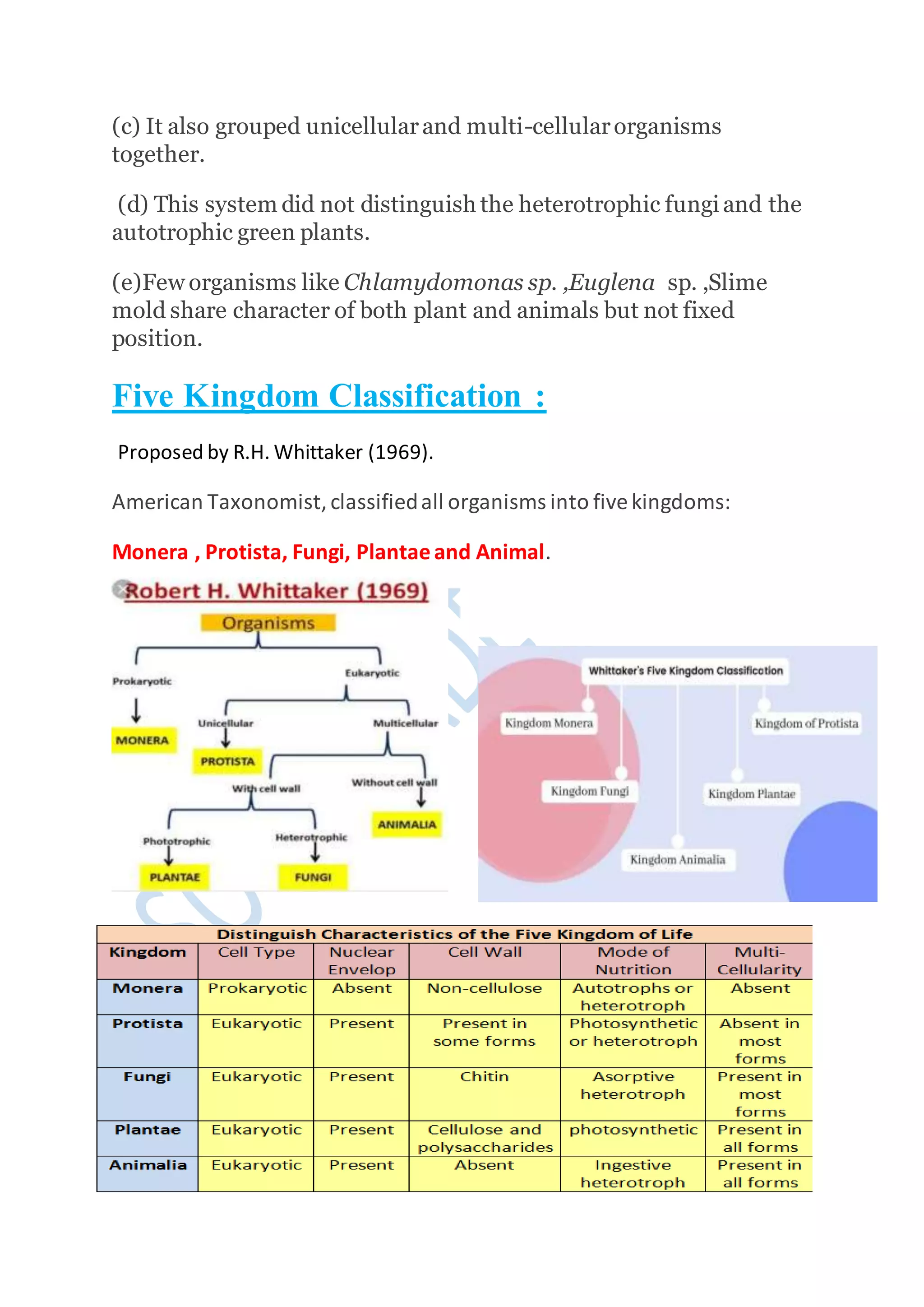 Chapter-2 Biological classification notes | PDF