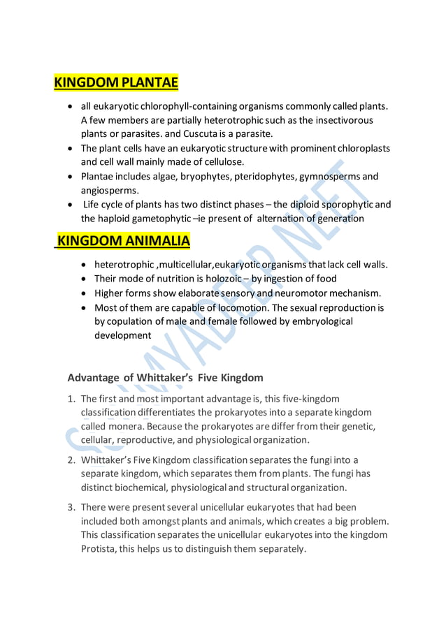 Chapter-2 Biological classification notes | PDF | Biological Sciences ...